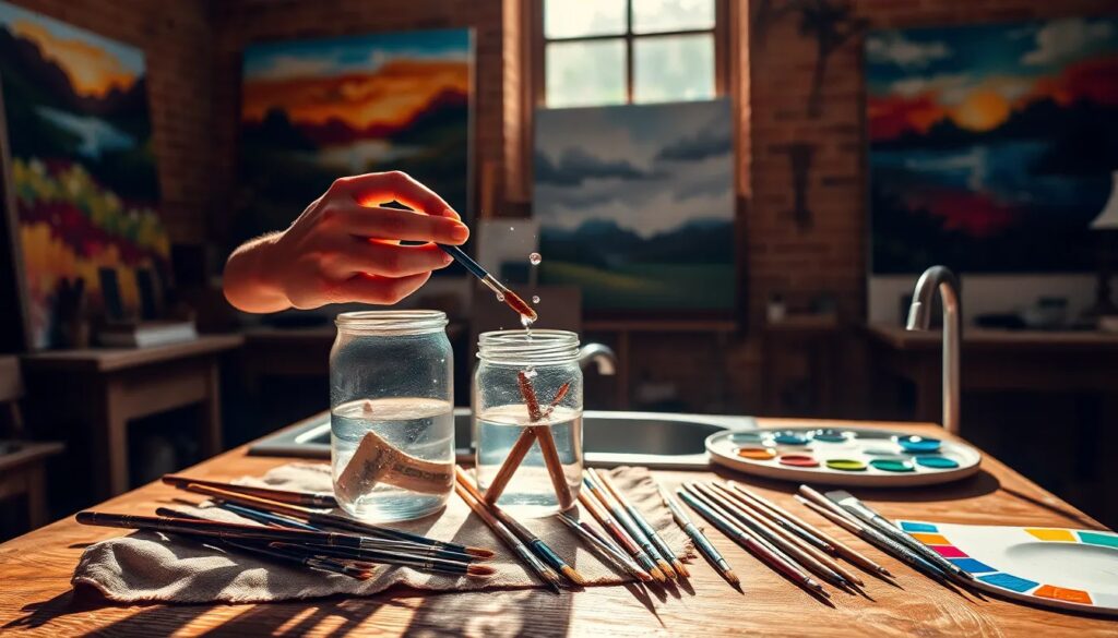 How to CLEAN Oil Paint Brushes - EASY Tips Inside