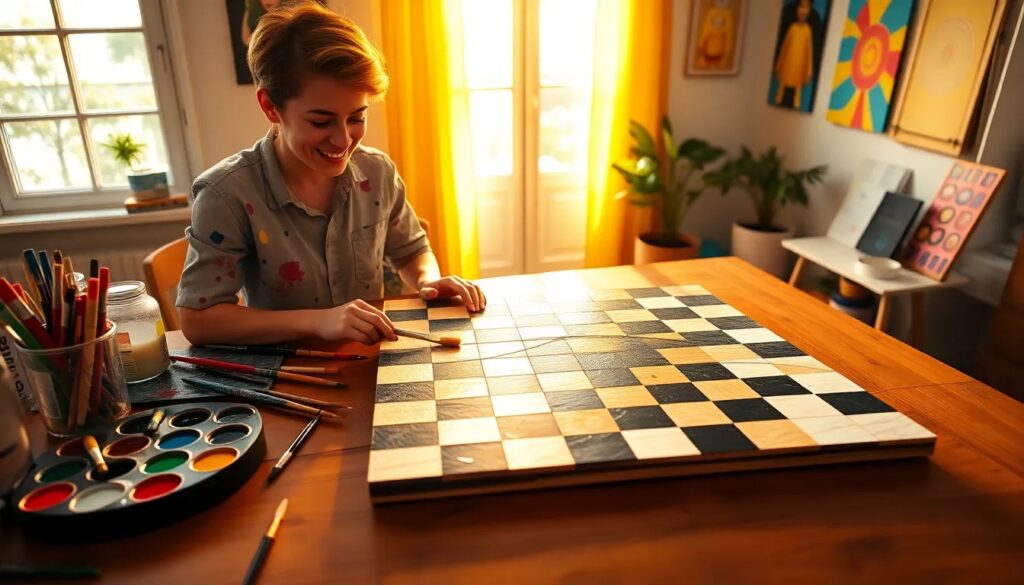 Master HOW to Paint a CHECKERBOARD Pattern EASILY!